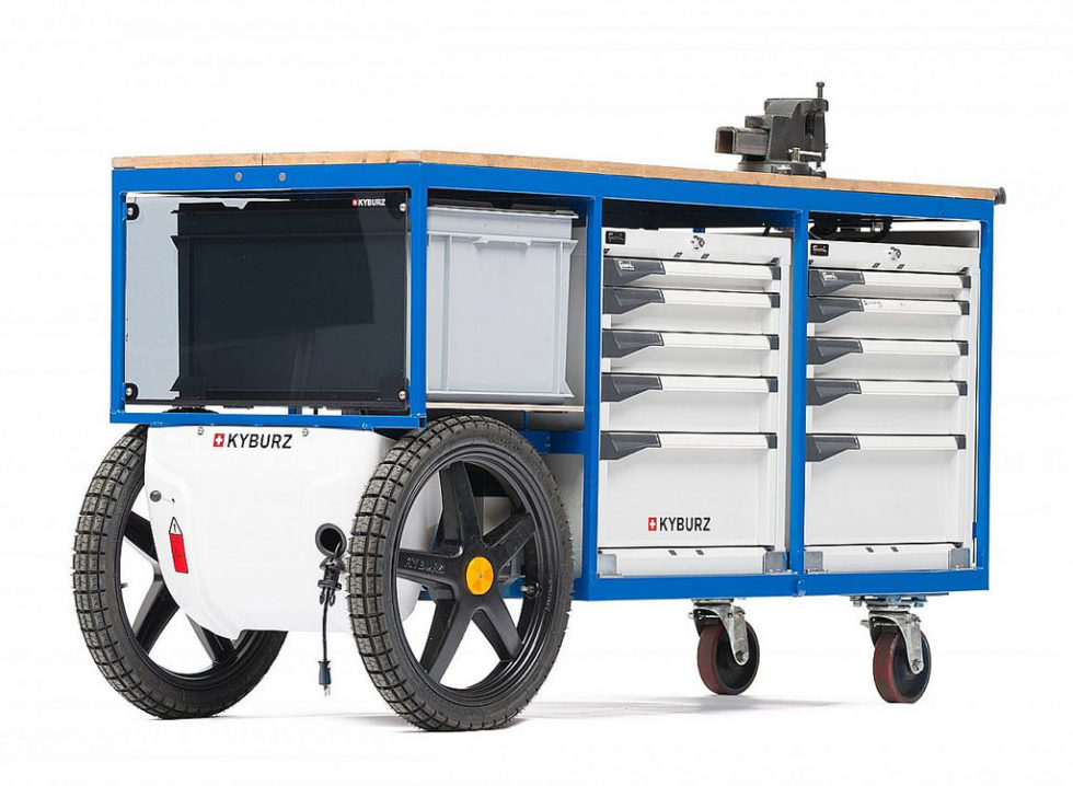 KYBURZ eTrolley Work Elektro Handwagen, Werkstattwagen 🚗 emobay.de